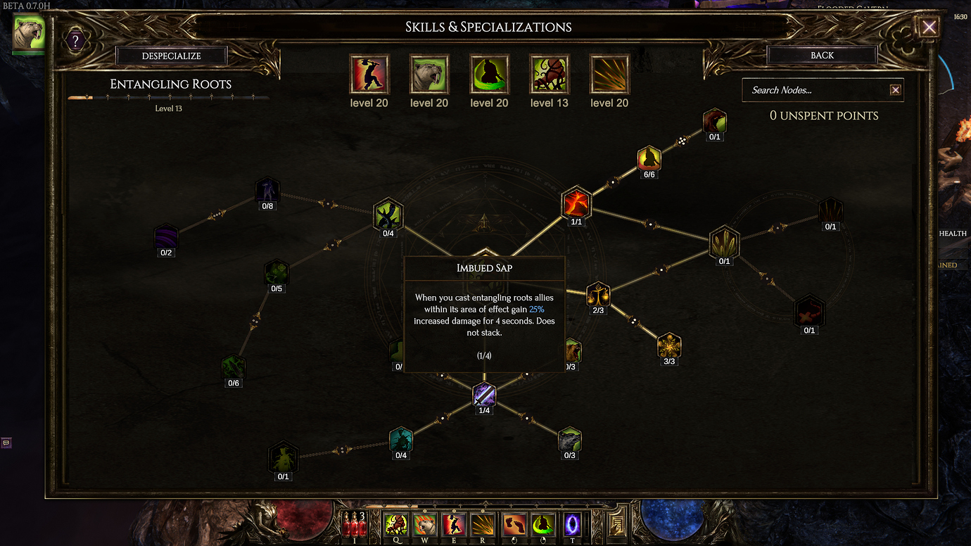 Entangling Roots "imbued sap" node not working - Bug Reports - Last ...